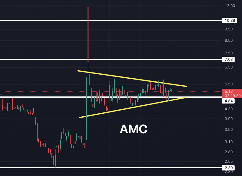 AMC is Forming a Bull Pennant - CLEARVALUE INVESTING